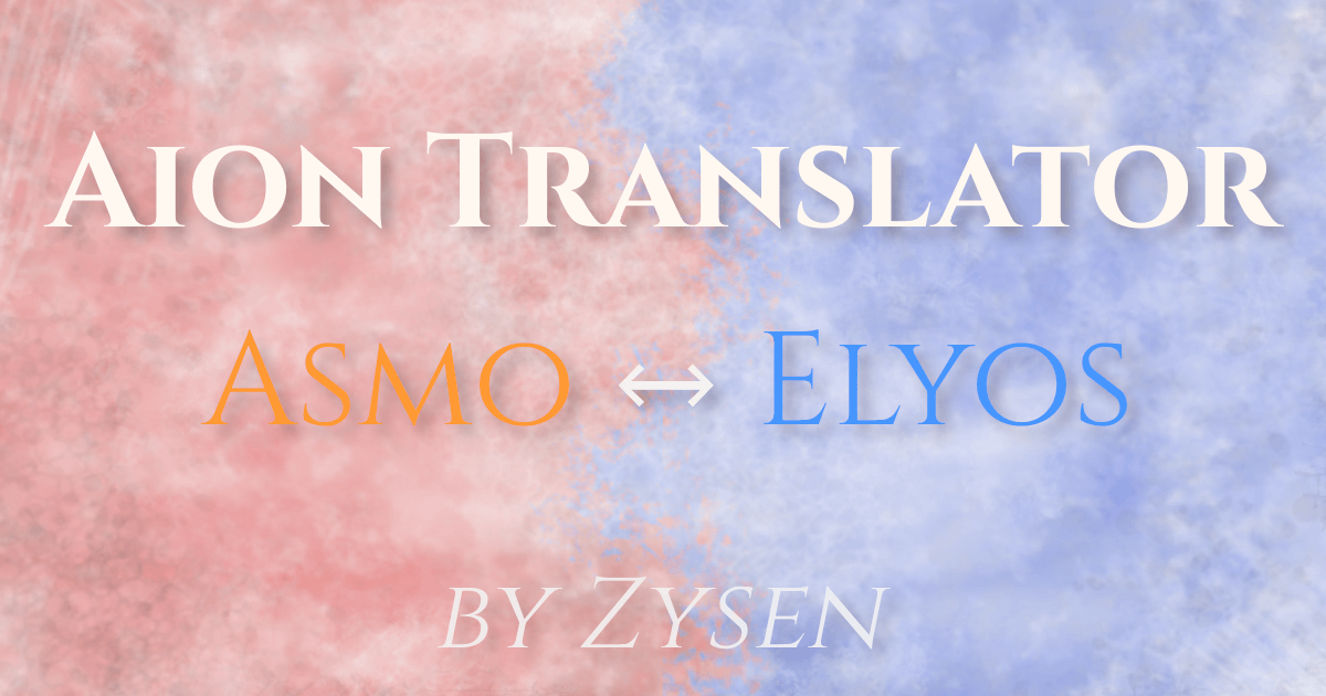 GitHub - zysenia/aion-translator: Aion Translator